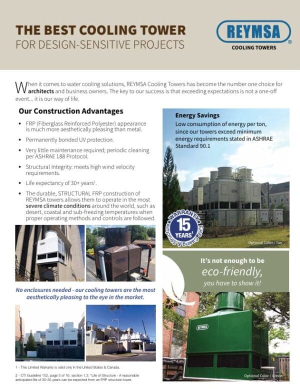 The Best Cooling Tower for Design Sensitive Projects (Architects) – REYMSA